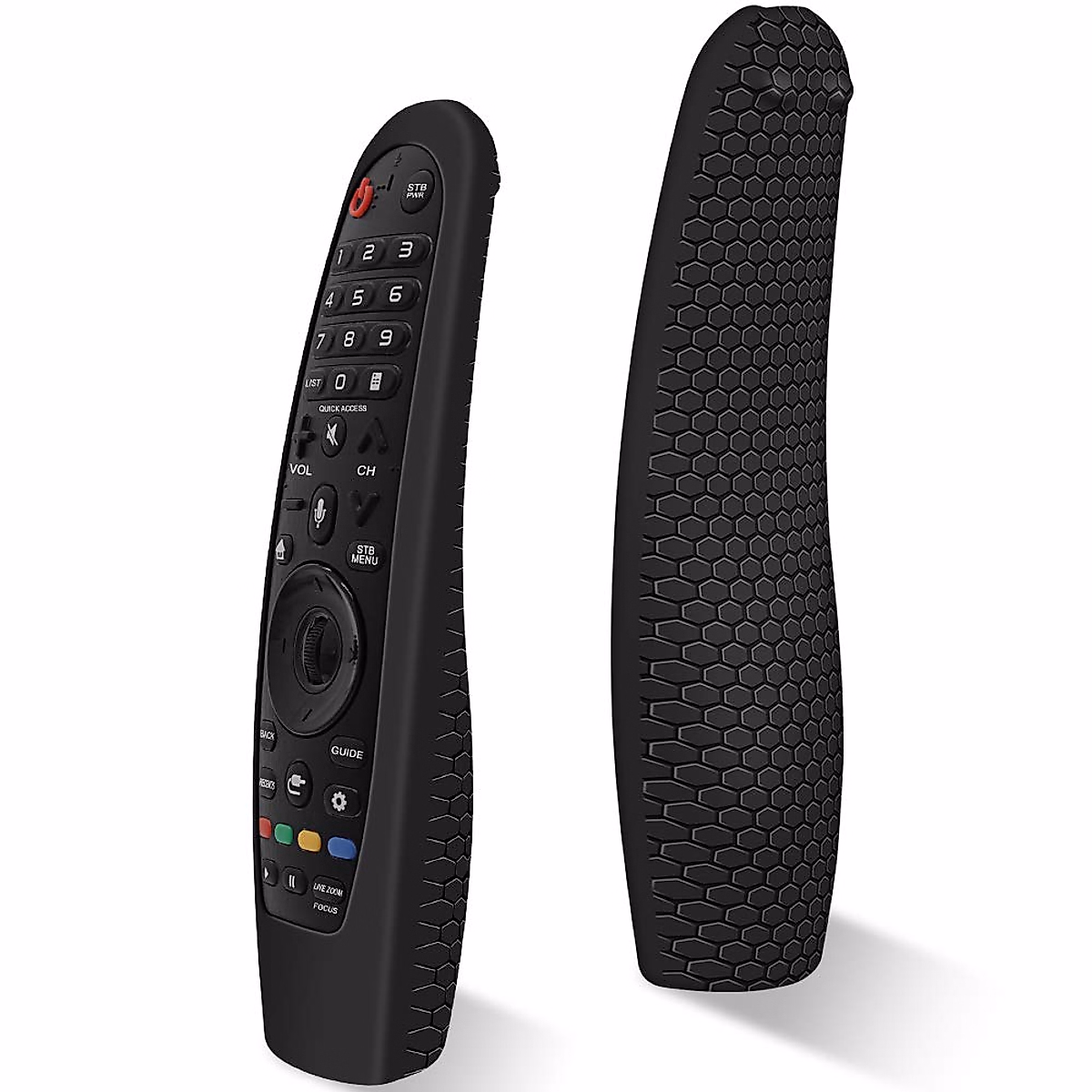 Silicone Protective Case for LG AN-MR20GA / AN-MR19BA / AN-MR18BA / AN-MR650A / AN-MR600 Remote Control [Anti-Lost] Anti Slip LG Magic Remote AKB75855501 Cover Skin Sleeve Protector (Black)