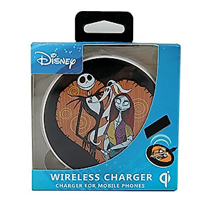 Disney Tim Burton’s The Nightmare Before Christmas Wireless Charging Pad - Jack and Sally Wireless Charging Station- The Nightmare Before Christmas Fan Gifts for Women and Men