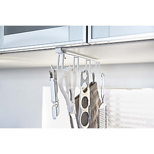 Yamazaki 2441 Home Under Shelf Utensil Storage-Plate Cabinet Rack Organizer, White