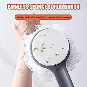 INGVY Dry Brushing Body Brush Bath Brush Long Handle Soft Hair Bath Brush Back Brush Exfoliating Handle Massager Body Bath Wooden Massager with Long