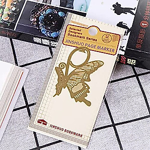 ARFUKA 5pcs Bookmarks Butterfly Reading Metal Clip Bookmark Reading Bookmarks Page Marker Book Marker Gift for Students Teachers Reading