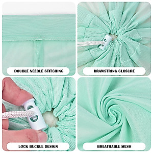 2 Pack Large Mesh Laundry Bag, Heavy Duty Laundry Bags with Drawstring, Laundry Hamper Liner, Machine Washable, for Travel, Storage, Sports, Dorms and Apartment Dwellers, 24 x 36 Inches (Pink+Green)