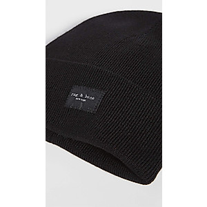 rag & bone Men's Addison Beanie, Black, One Size