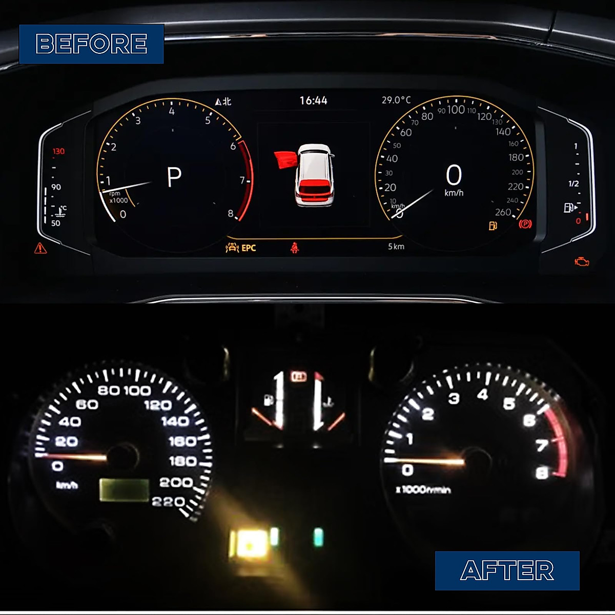 QUICTO Led Bulb Dash Lights Super Bright, T5 37 74 LED Bulb with Twist Lock Socket PC74 PC37, for Car Bulb Air Conditioning Light Clock Light (White)