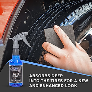 Lane’s Car Tire Shine Spray (32oz) for Long Lasting Extra Glossy Shine. An Easy to Use Protection from Cracks, Dullness & UV for Your Vehicle Tires