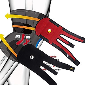 Estink Knee Support Brace, 1Pcs Adjustable Compression Knee Patellar Tendon Support Brace Sports Knee Protector for Men Women Meniscus Tear Arthritis Pain Injury Recovery Sports