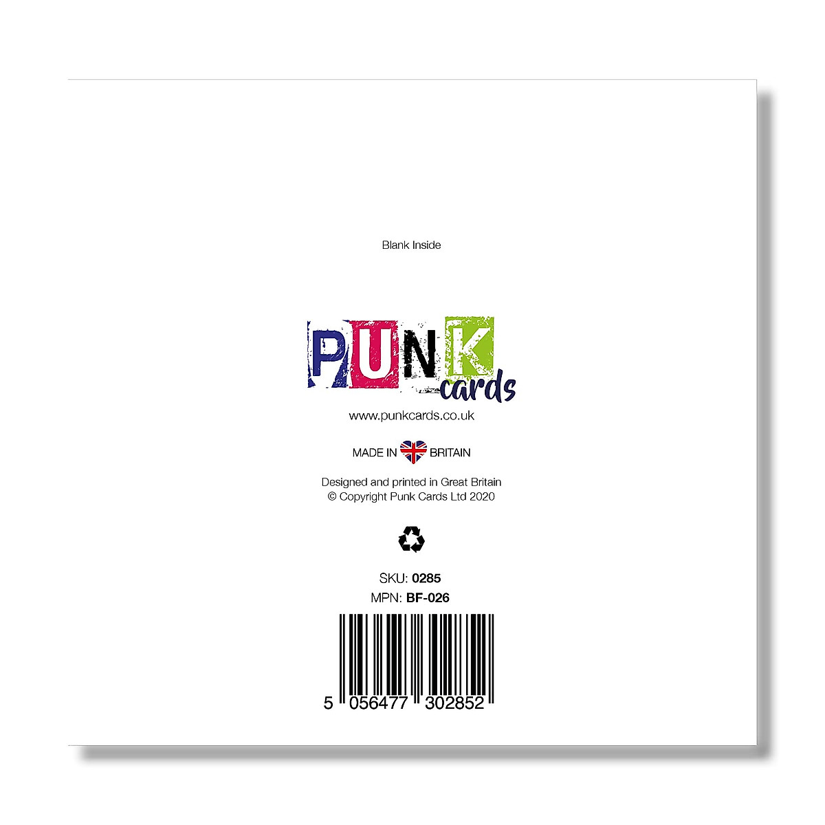 Punkcards – Funny Birthday Card for Him, Husband Or Wife Her – 'We've Been Through A Lot Together and Most of It was Your Fault’ – Birthday Card for Him - Funny Design Banter Card