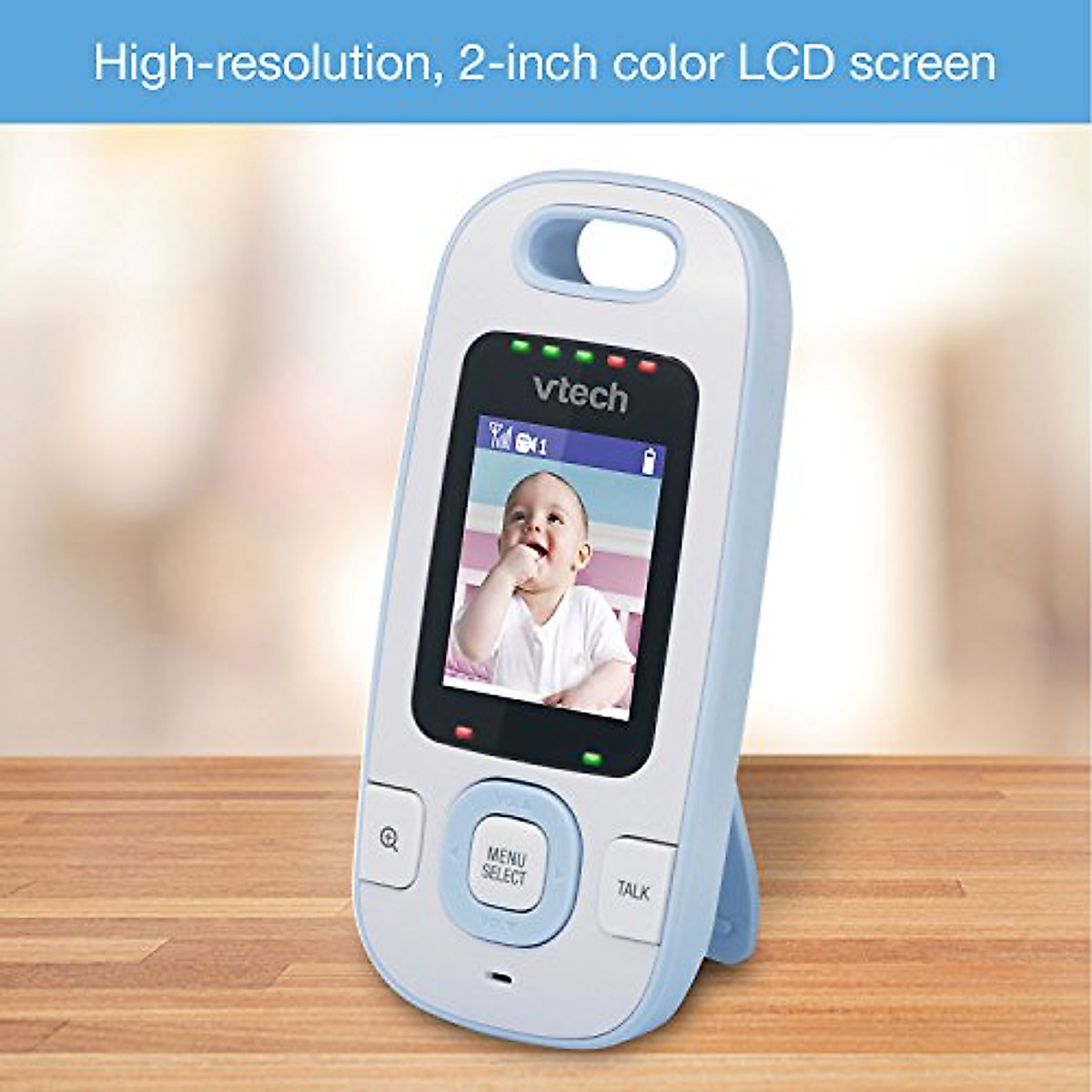 VTech BV73121BL Digital Video Baby Monitor with Full-Color and Automatic Night Vision, Blue