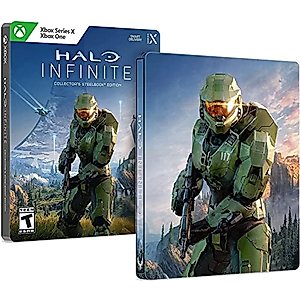 Halo Infinite Collector's Steelbook Edition - For Xbox Series X and Xbox One - ESRB Rated T (Teen 13+) - Limited edition collectible metal case - Shooter Strategy Game