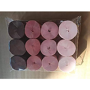 Fonder Mols Rose Gold Streamers Party Decoration - 12 Rolls Rose Gold Dusty Pink Crepe Paper Rolls for Wedding Bachelorette Birthday Party Baby Bridal Shower Hanging Banner Decor