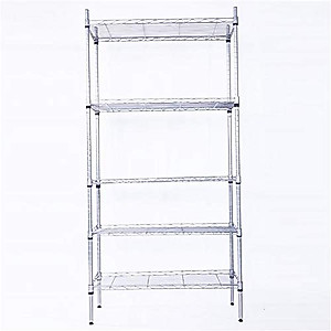 HH Building 5-Tier Wire Shelving Unit Adjustable Steel Wire Rack Shelving 5 Shelves Steel Storage Rack, Function Metal Shelves Garage Storage Shelves for Kitchen Living Room Office Garage