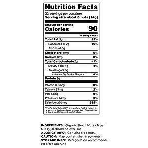 Terrasoul Superfoods Organic Brazil Nuts, 1 Lb - Raw | Unsalted | Rich in Selenium