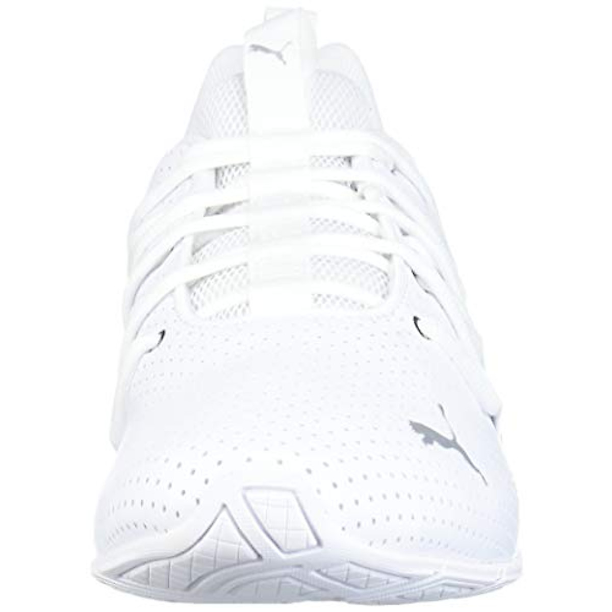 PUMA Mens Axelion Cross Trainer, PERF PUMA Mens White-PUMA Mens Silver, 9.5