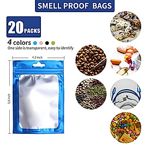 LinsKind 15 Pcs 5 Gallon Mylar Bags with 15 Pcs Individually Wrapped 2500CC Oxygen Absorbers for food storage, Zipper Resealable Heat Sealable Bags,24 Labels & 20 Pcs 1/2 Pint Mylar Bags(4 Colors)