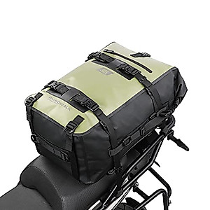 Rhinowalk Motorcycle Tail Bag Motorbike Side Bag 30L Full Waterproof Motor Saddle Pannier Bag Rear Rack Trunk Professional Motor Accessories-Green