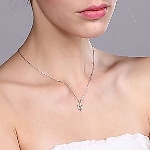 Gem Stone King 925 Sterling Silver Peach Morganite Pendant Necklace For Women (0.65 Cttw, Oval 7X5MM With 18 Inch Silver Chain)