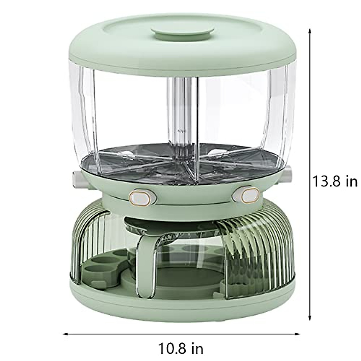 40lb Rice and Grain Storage Container, 360° Rotating Food Dispenser Measuring Cylinder with Lid Moisture Resistant Household, Airtight Storage of Black Rice, Yellow Rice and Other Small Beans