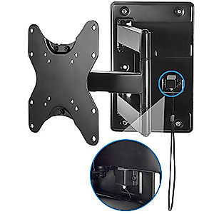 Mount-It! Lockable RV TV Wall Mount with Quick Release, Full Motion Flat Screen Bracket for Campers, Travel Trailers, RVs, Motorhomes and Marine Boats, Fits Most 23-43" VESA 100, 200, 77 Lbs Capacity