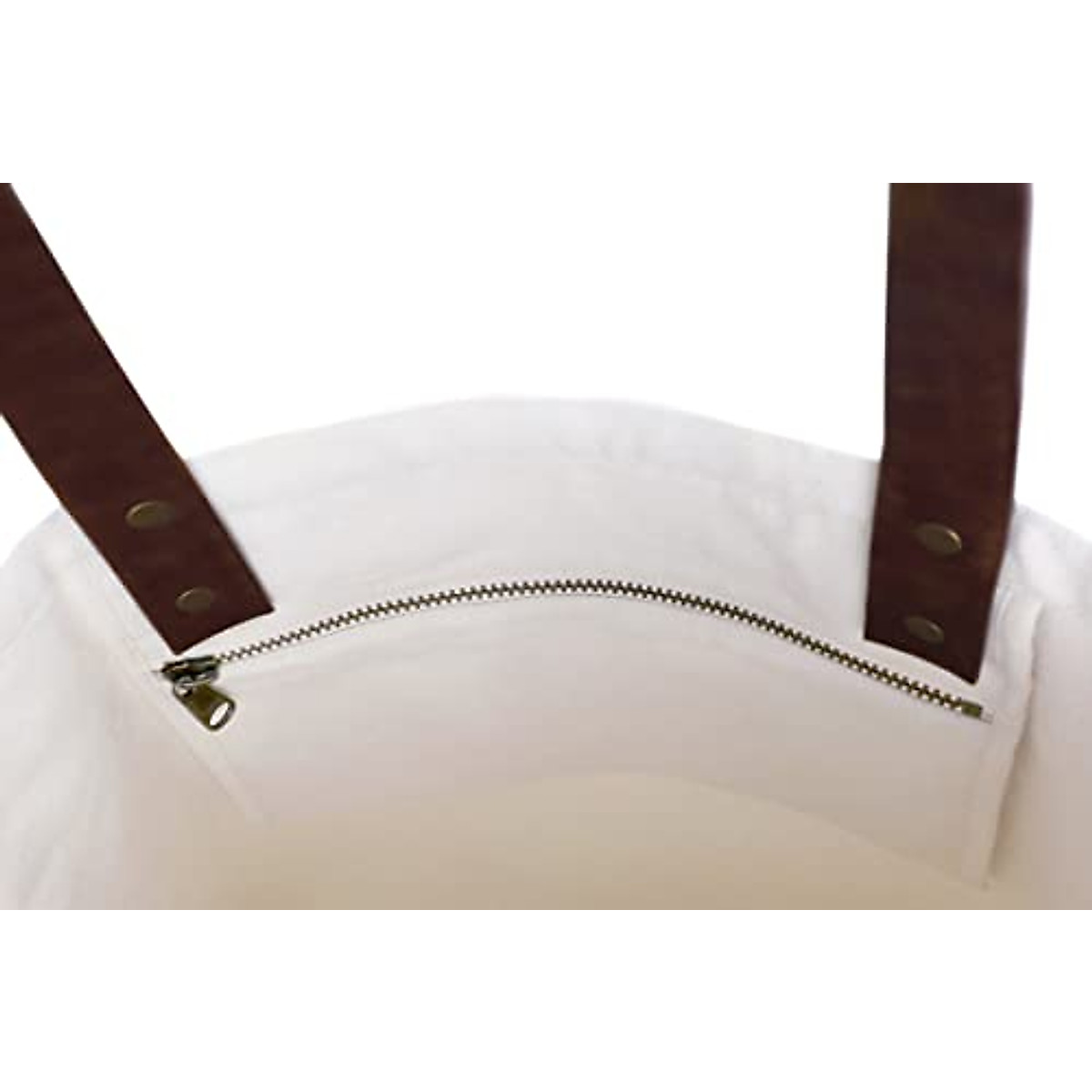 Seattle, Washington, Skyline, Icon, Contour (Canvas Deluxe Tote Bag, Faux Leather Handles & Zip Pocket)