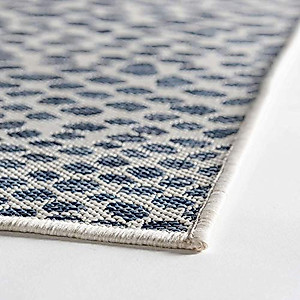 Unique Loom Outdoor Collection Area Rug - Cape Town (6' 1' x 9' Rectangle, Blue/ Olive)
