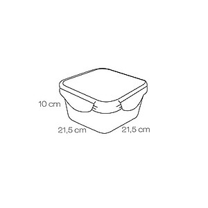 Forever Crystal Tescoma 3.0 Litre Square Container Fresh Box