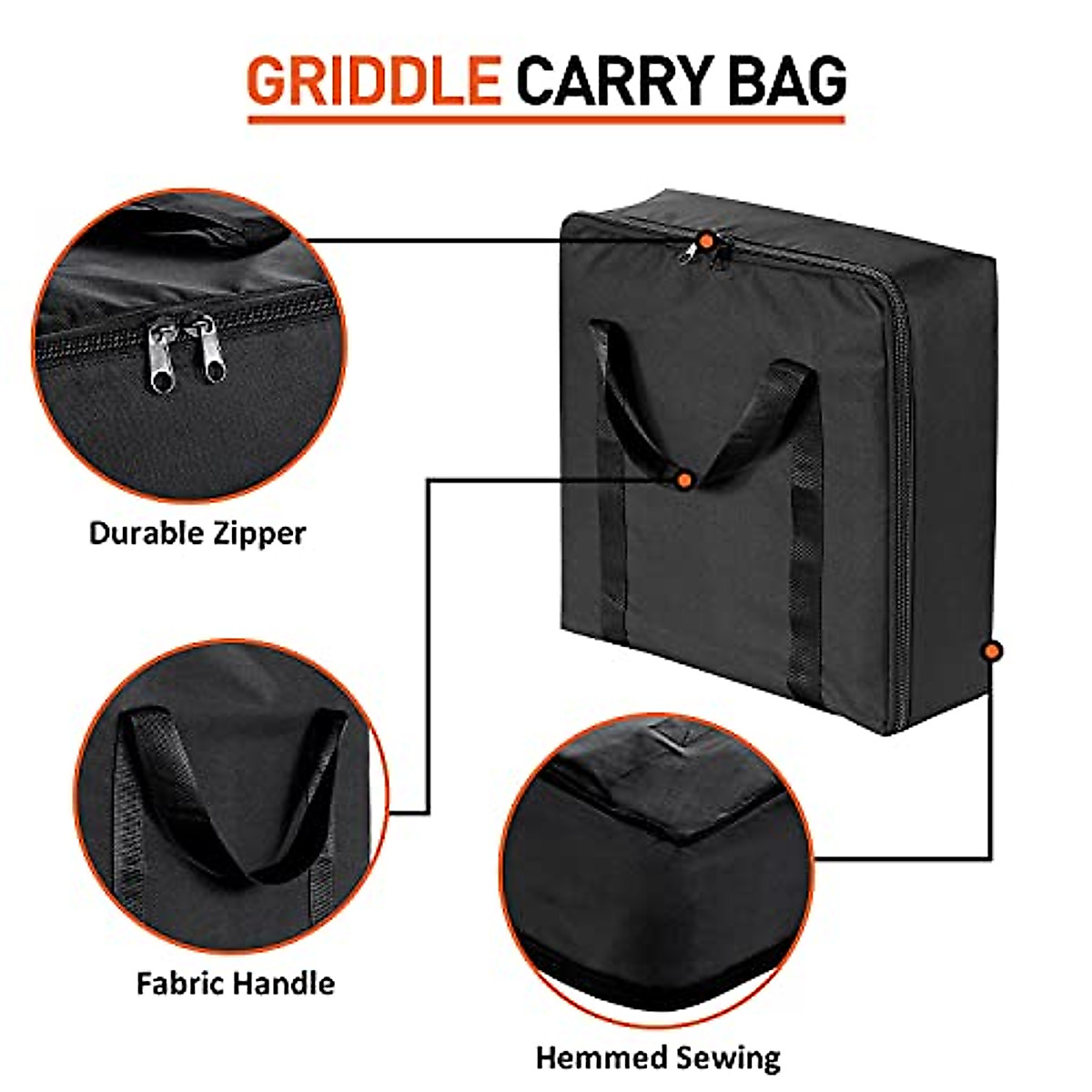 [Clearance] Arcedo 22 Inch Griddle Cover and Carry Bag Compatible for Blackstone Tabletop Griddle Grill Without Hood, Pit Boss, Camp Chef, Royal Gourmet, Waterproof Flat Top Grill Cover and Carry Bag