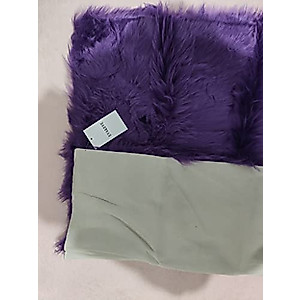 Yiyi Bridal Soft Faux Fur Sheepskin Rug Fake Fleece Chair Cover Seat Pad Soft Fluffy Shaggy Area Rugs for Bedroom Living Room or Nursery,Purple 2ftx3ft