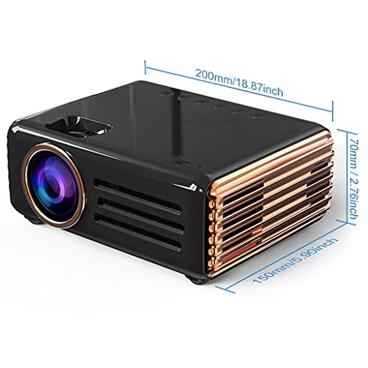 WENLII Mini Projector 1920x1080p Retro Projectors 8000 Lumens Android iOS Home Bedroom Smart Phone Proyector
