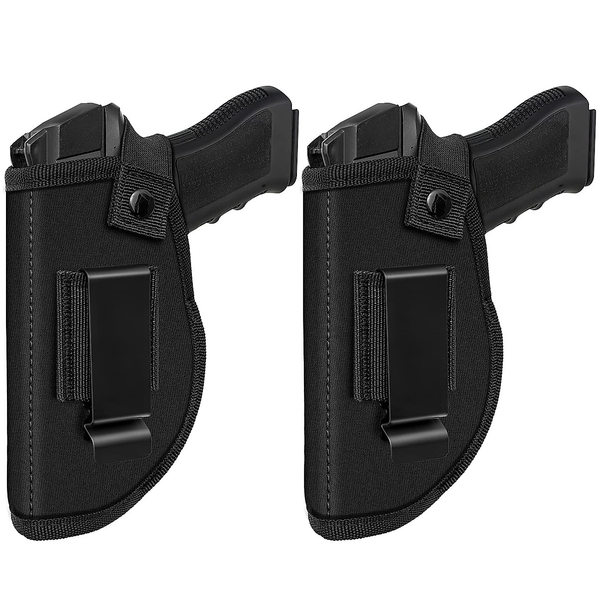 2 Pack Gun Holster, Concealed Carry Holsters for Women Men, Universal Holster for Pistol, IWB Holster for Most Compact Subcompact P365 P938 Glock 19 26 27 43 Taurus G3C SCCY CPX-2 M&P Shield 9mm