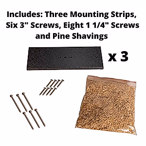 JCs Wildlife Barred Owl Nesting Box - Treated Exterior Grade Plywood - Mounting Hardware and Pine Shavings Included - Dedicated Clean Out Door for Easy Cleaning - Made in The USA