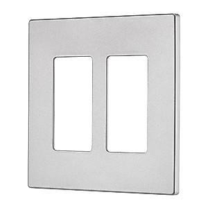 EATON Wiring PJS262SG-SP-L Designer 1-Gang Screwless Wallplate, Stainless Steel, Silver Granite