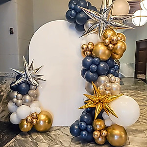 RUBFAC 110pcs Metallic Gold Balloons Latex Balloons Different Sizes 18 12 10 5 Inch Party Balloon Kit for Birthday Party Graduation Baby Shower Wedding Holiday Balloon Decoration