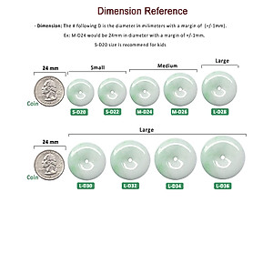 Dahlia Eternal Circle Jade Necklace, Real Grade A Certified Burma Jadeite for Inner Peace, Adjustable Lucky Red Cord, D24-Q80