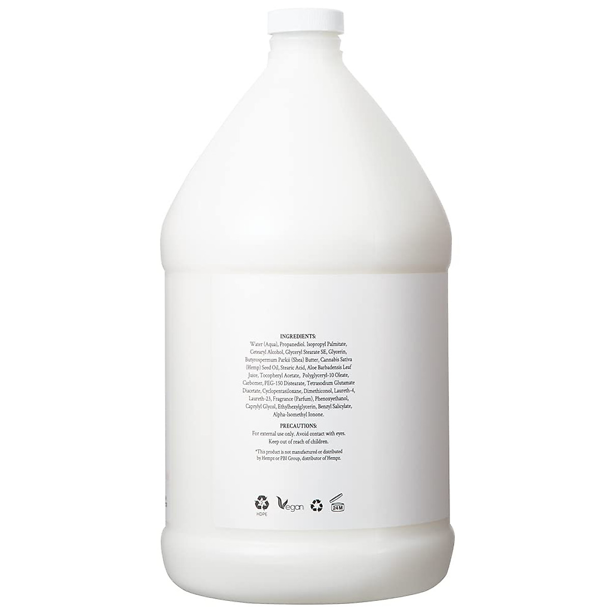 Ginger Lily Farms Botanicals HEMP Herbal Body Moisturizer for Dry Skin, Enriched with Pure Hemp Seed Oil, 100% Vegan & Cruelty-Free, Fruity Floral Scent, 1 Gallon (128 fl. oz.) Refill