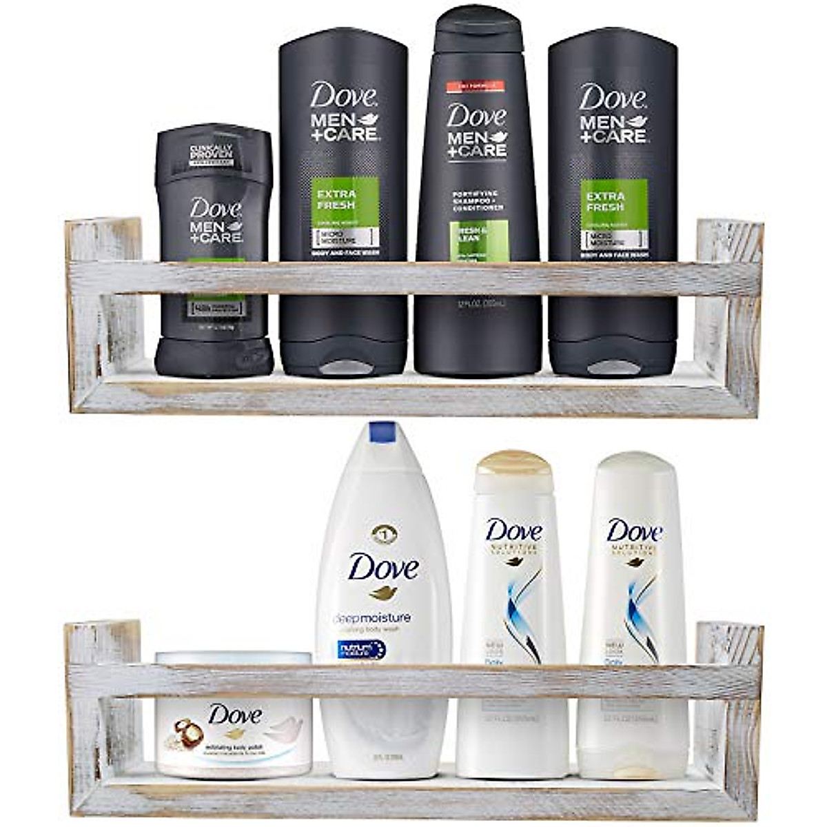 Sorbus Floating Shelves - Rustic Floating Book Shelves Wall Mount Wooden Hanging Ledge Storage Shelf Organizer for Kids Room Baby Nursery Decor, Living Room Playroom, Bathroom, Bedroom etc, Set of 2