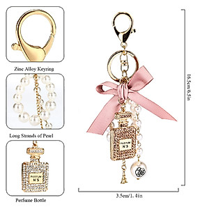 WEPROSOFS Cute Keychains for Women, Key Chains for Car Keys, Keychain Accessories for Car Accessories Handbag Decorations (A-Pink)