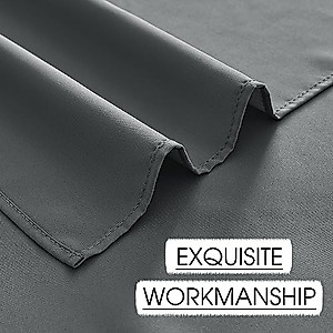 RYB HOME Waterproof Table Cloth for 6 ft Rectangle Tablecloth Scratch Resistant, Wrinkle Free and Spillproof Washable Polyester Table Cover Dining Buffet Banquet Restaurant, 60 x 84 inch, Grey
