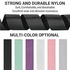 Amumu Snapclock Guitar Strap with Clip Black Nylon for Acoustic Guitar Electric Guitar and Bass Guitar include Strap Blocks & Headstock Strap Tie - 2" Wide