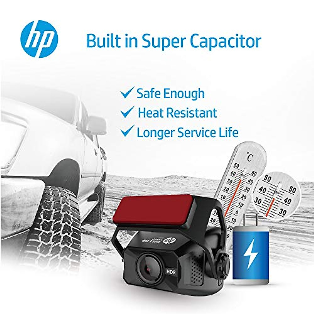 HP F650 Full HD 1080P Dash Cam, Built-in G-Sensor, 2" LCD 150° Wide Angle dashcam, Night Vision Car Dash Camera, Single Front Mini Dash Camera for Cars