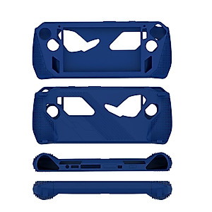 ROG Ally Silicone Protective Case Compitable with ASUS Rog Ally 7 inch 120Hz Gaming Handheld, FiiMan Soft Full Body Cover Case with Anti Slip & Shockproof (Blue)