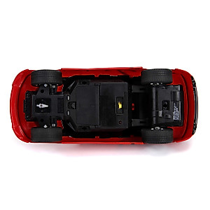 Jada Toys Big Time Muscle Hyperchargers RC - 2015 Dodge Charger SRT Hellcat, USB Charging, 2.4Ghz, Glossy Red