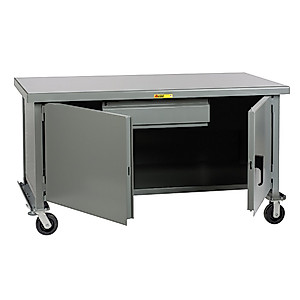 Little Giant WWC3072-HD6PHFL Mobile Heavy-Duty Cabinet Workbench, 3600 lb. Capacity, Heavy-Duty Drawer, 30" Depth x 72" Width, Gray