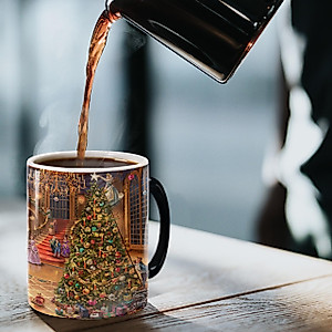 Morphing Mugs Disney – Beauty and the Beast – Thomas Kinkade Studios - One 11 oz Color Changing Ceramic Mug – Image Revealed When HOT Liquid Is Added!