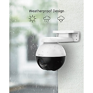 EZVIZ Outdoor Auto-Tracking Camera, 2K, 12 Pre-Set dots Tracking,360° Visual Coverage, Waterproof, Color Night Vision, AI-Powered Person and Vehicle Detection,Two-Way Talk| C8W Pro 2K (6mm)