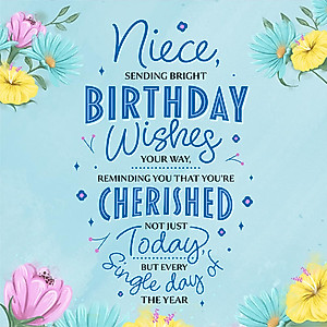 Prime Greetings Birthday Card Niece, Made in America, Eco-Friendly, Thick Card Stock with Premium Envelope 5in x 7.75in, Packaged in Protective Mailer