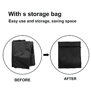 Air Conditioner Covers for Outside Units, Uranshin 36 Inch Square A/C Unit Winter Weather Protector, Heavy Duty 600D Outdoor Central AC Cover with Air Vents, Waterproof AC Defender Cover 36 x 36 x 39