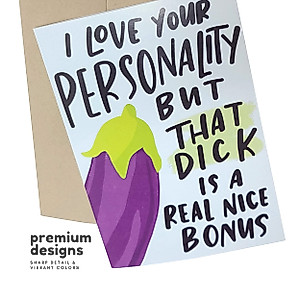 Sleazy Greetings Funny Valentines Day Cards For Him | Birthday Card For Men | Real Nice Bonus | Naughty Anniversary Cards For Husband