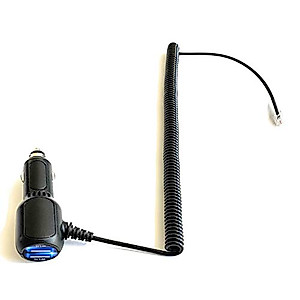 DCPOWER Coiled/Curled Power Cord Replacement for Escort MAX 360, Escort MAX 360C Radar Detector