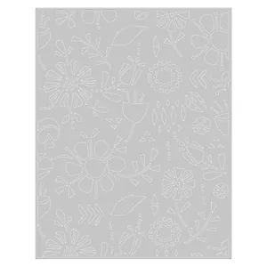 Sizzix Thinlits Die Folk Flowers by Tim Holtz, 665363, Multicolor