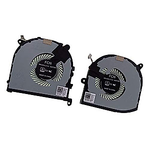 FCQLR New Compatible for Dell XPS 15 9560 Precision 5520 CPU & GPU Cooling Fans DC28000I0F0 0VJ2HC 0TK9J1